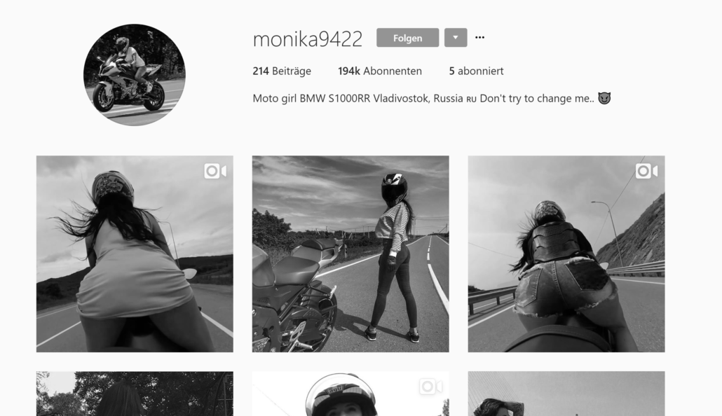 Russian Instagram star Monika9422 died after motorcycle accident ...
